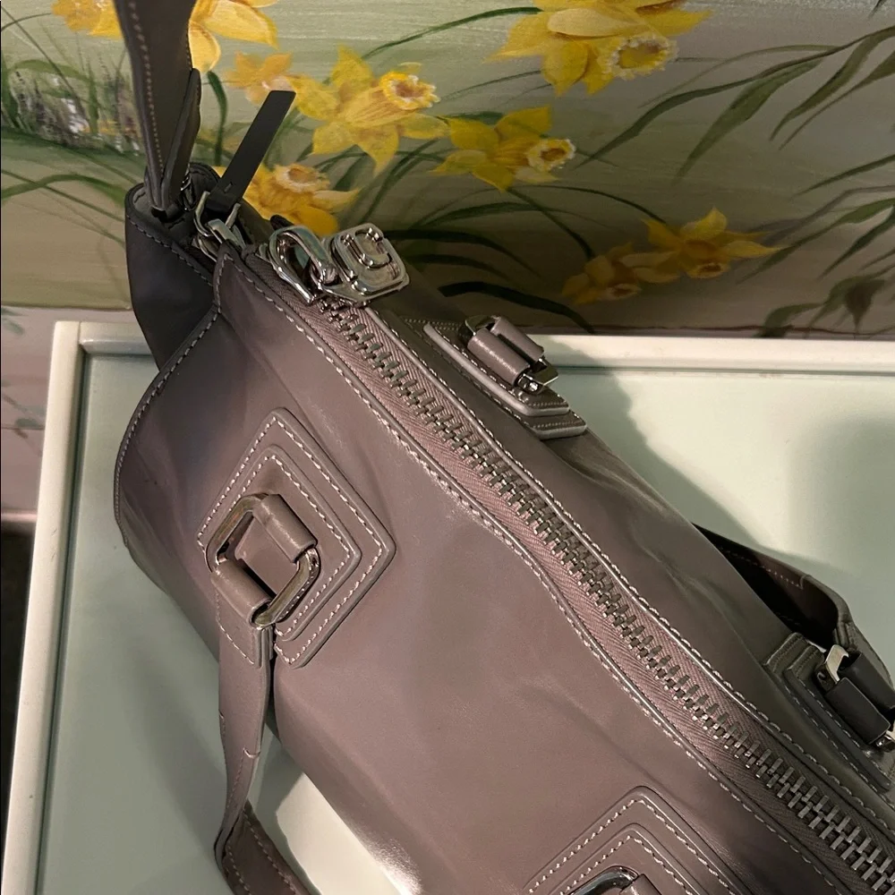 Love, Alex | Bags | Love Alex Gray Leather Satchelshoulder Bag With ...